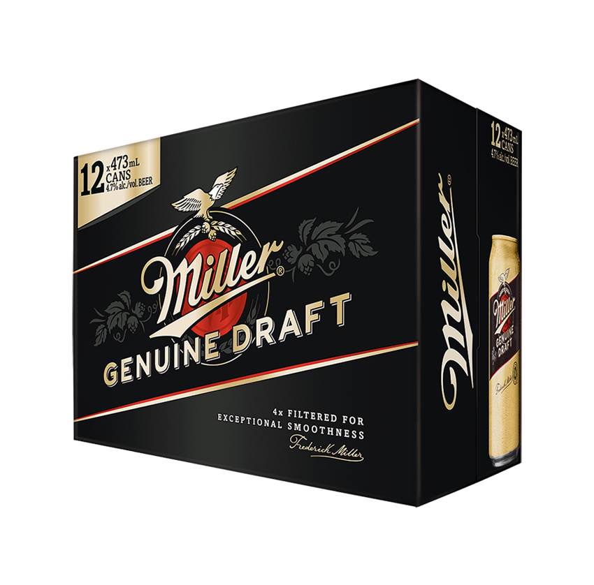 MILLER GENUINE DRAFT 12 X Can 473 ml – The Beer Man